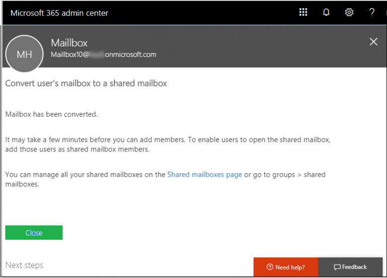Convert Office 365 User Mailbox to Shared & Back to User Mailbox?